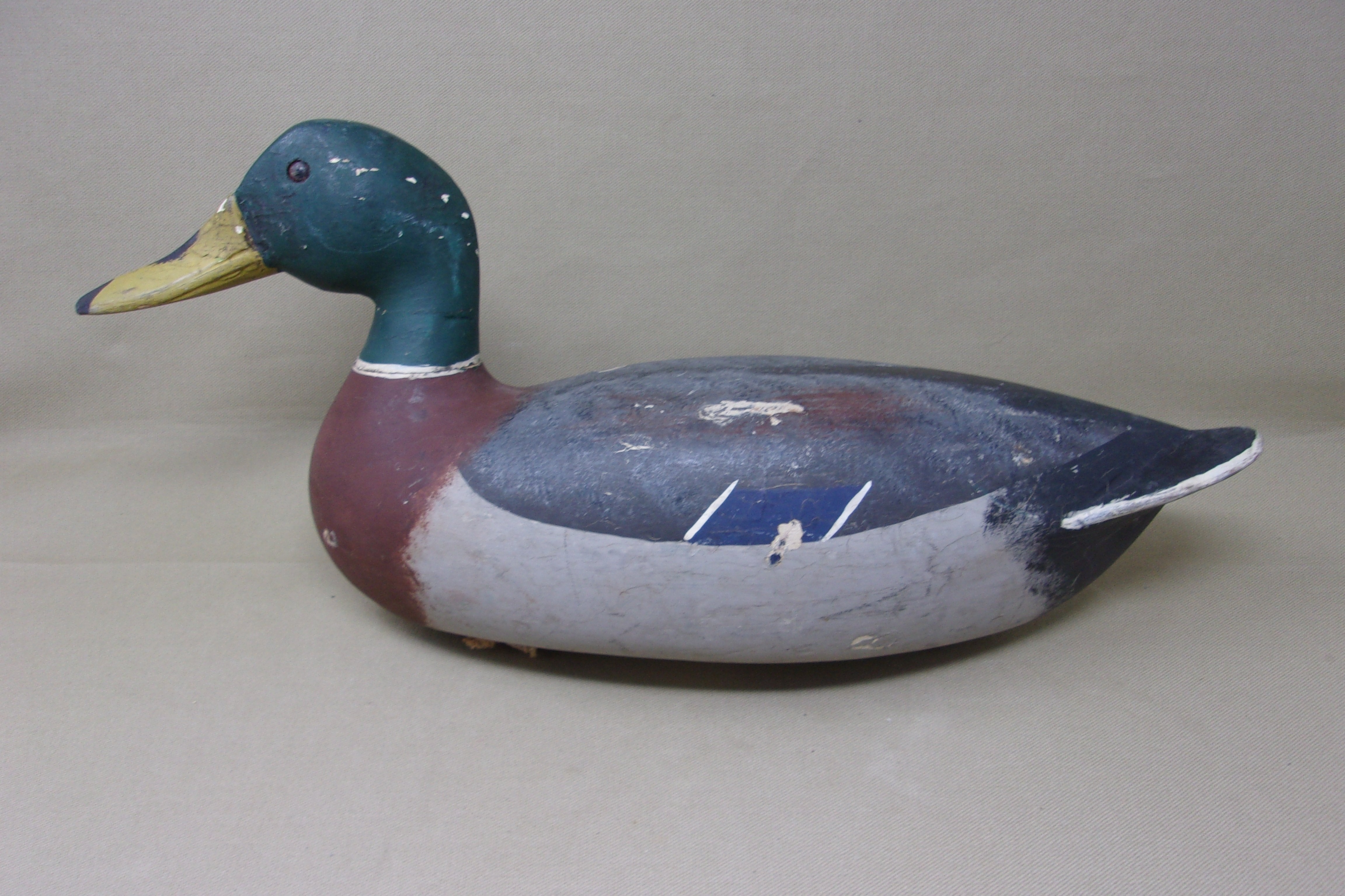 Mike Vallero Mallard Drake, Circa 1920's (#4009) - Muddy Water Decoys
