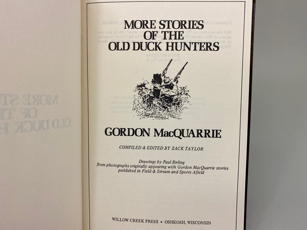 Stories of the Old Duck Hunters- Trilogy, by Gordon MacQuarrie - Muddy ...