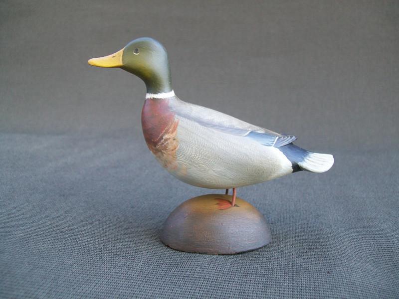 George Strunk Mini Standing Mallard | New Jersey decoy Carver - Muddy ...