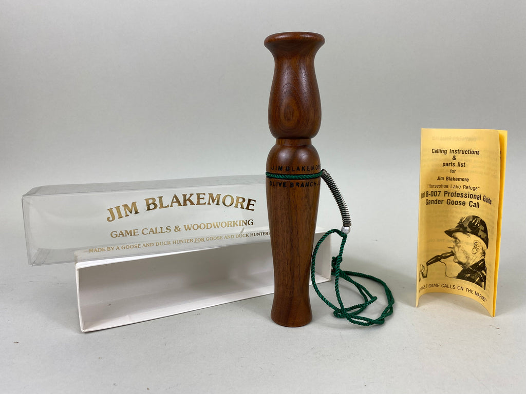 Jim Blakemore Goose Call, Original Box and Paperwork (#B19) - Muddy ...